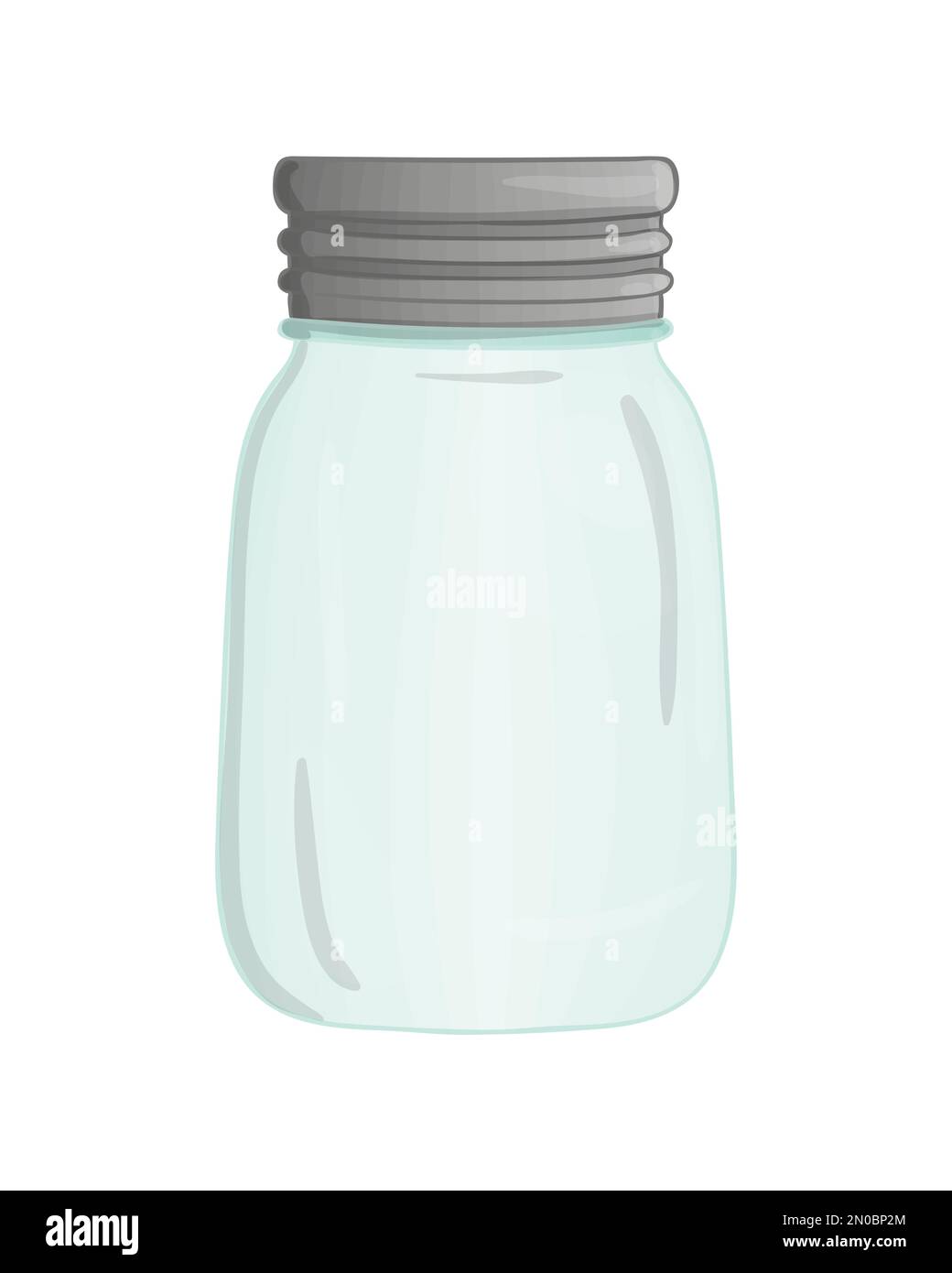 Vector glass jar icon. Cute pot watercolor style illustration Stock ...