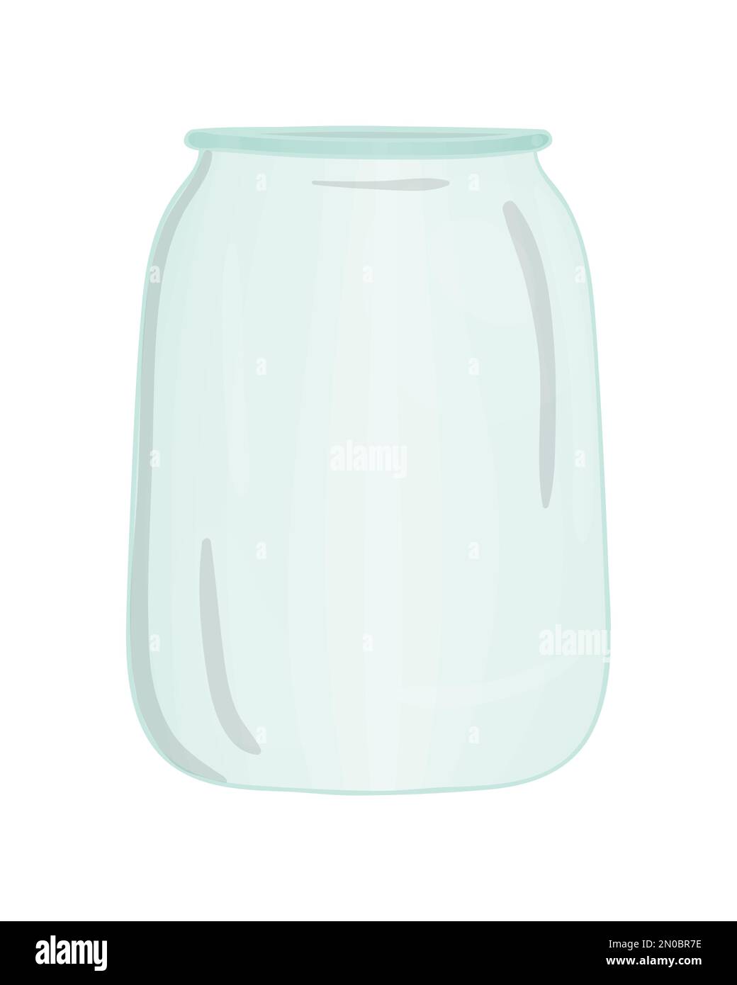 Vector glass jar icon. Cute pot watercolor style illustration Stock ...