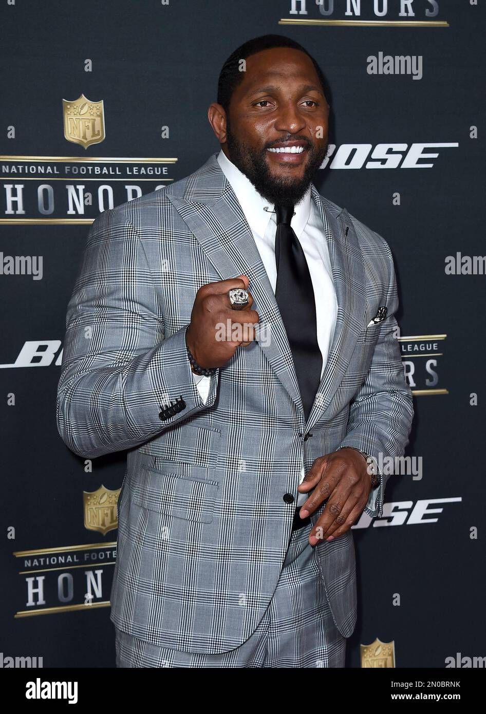 Former NFL player Ray Lewis arrives at the 5th annual NFL Honors at the ...