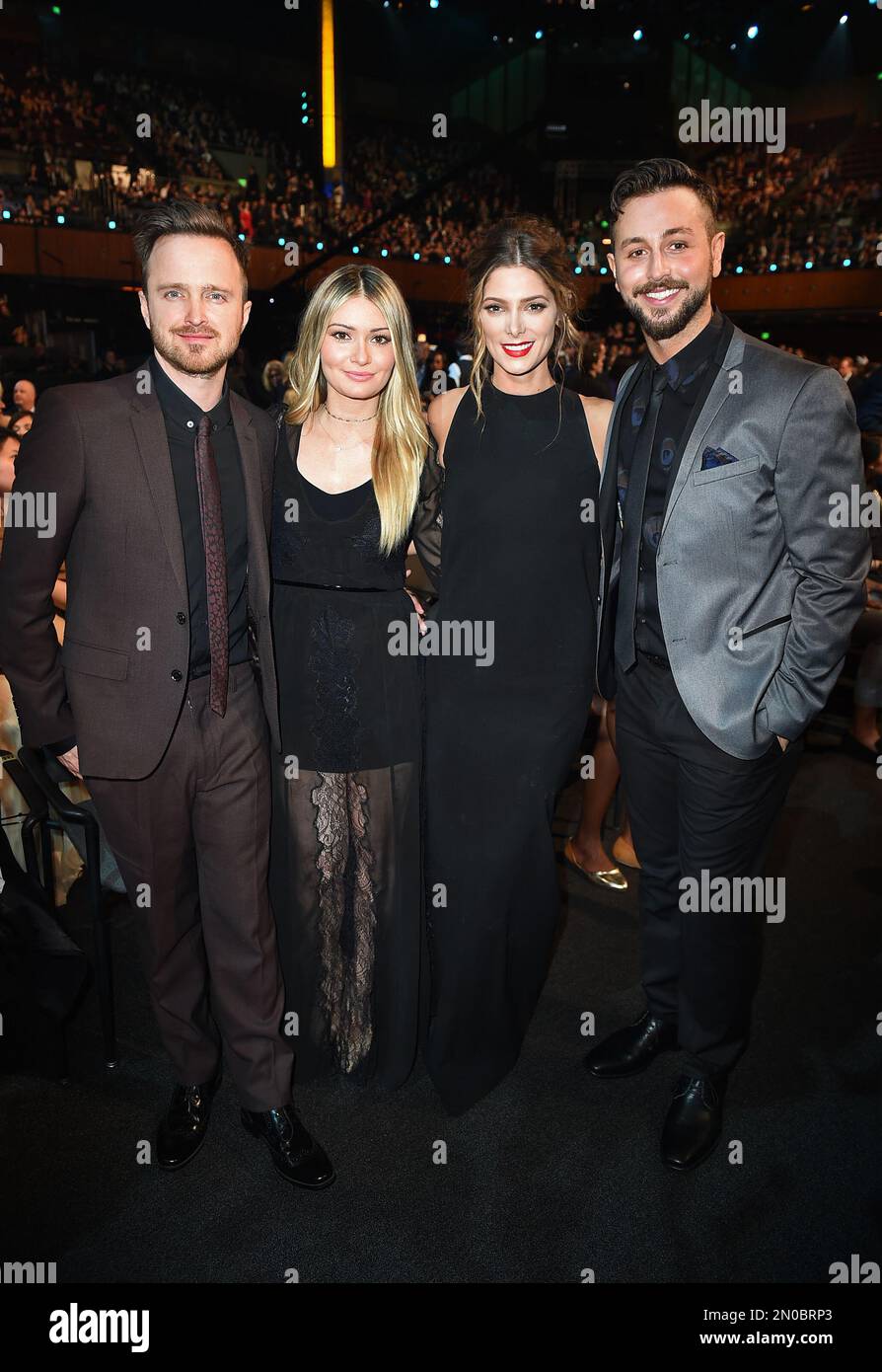 Aaron Paul, from left, Lauren Parsekian, Ashley Greene, and Paul Khoury ...