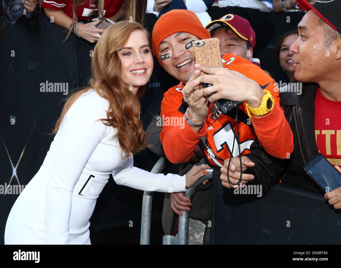 Amy Adams poses with NFL fans at the 5th annual NFL Honors at the Bill ...