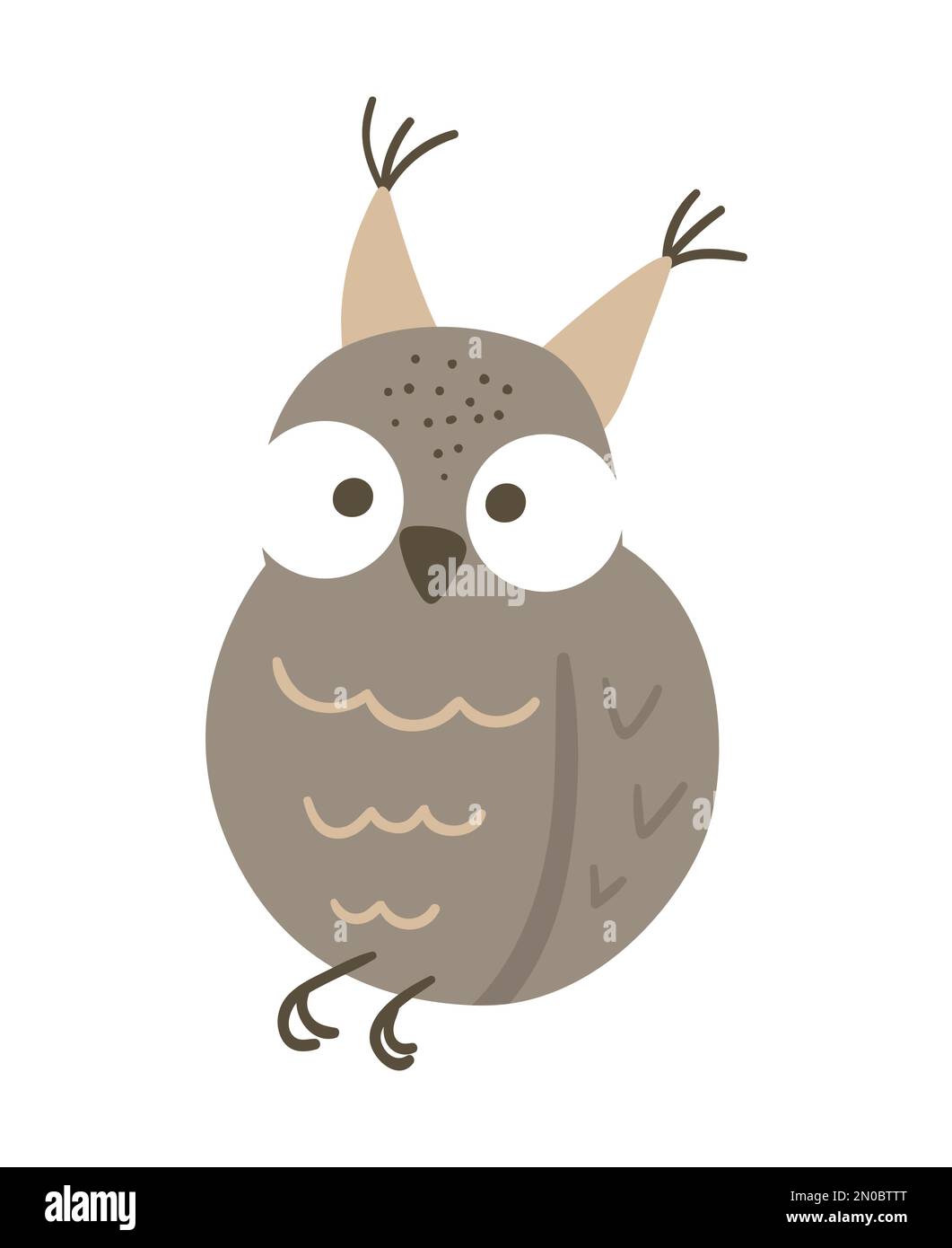 Frazzled Cartoon Owl