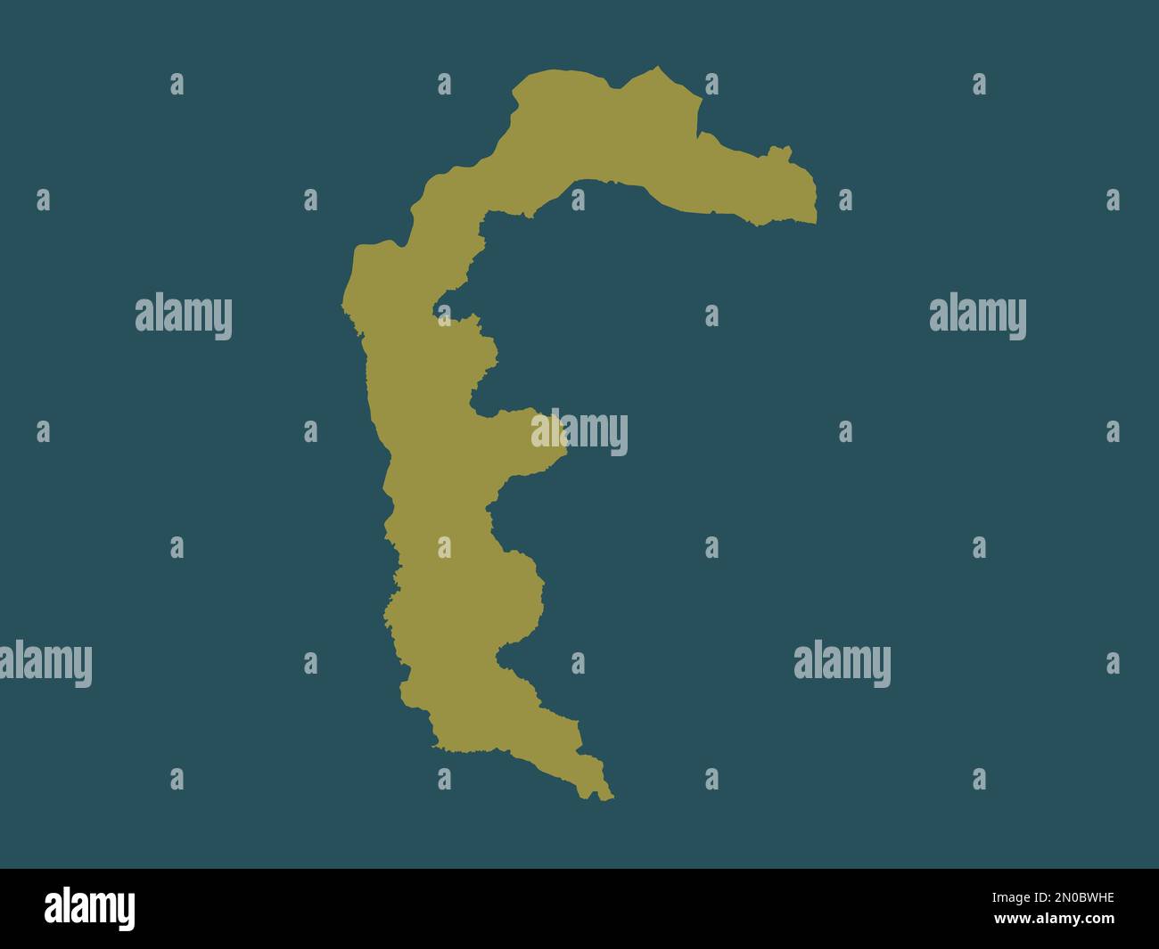 Azad Kashmir, centrally administered area of Pakistan. Solid color ...