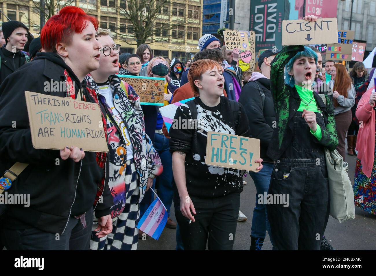 Pro trans protesters hi-res stock photography and images - Alamy