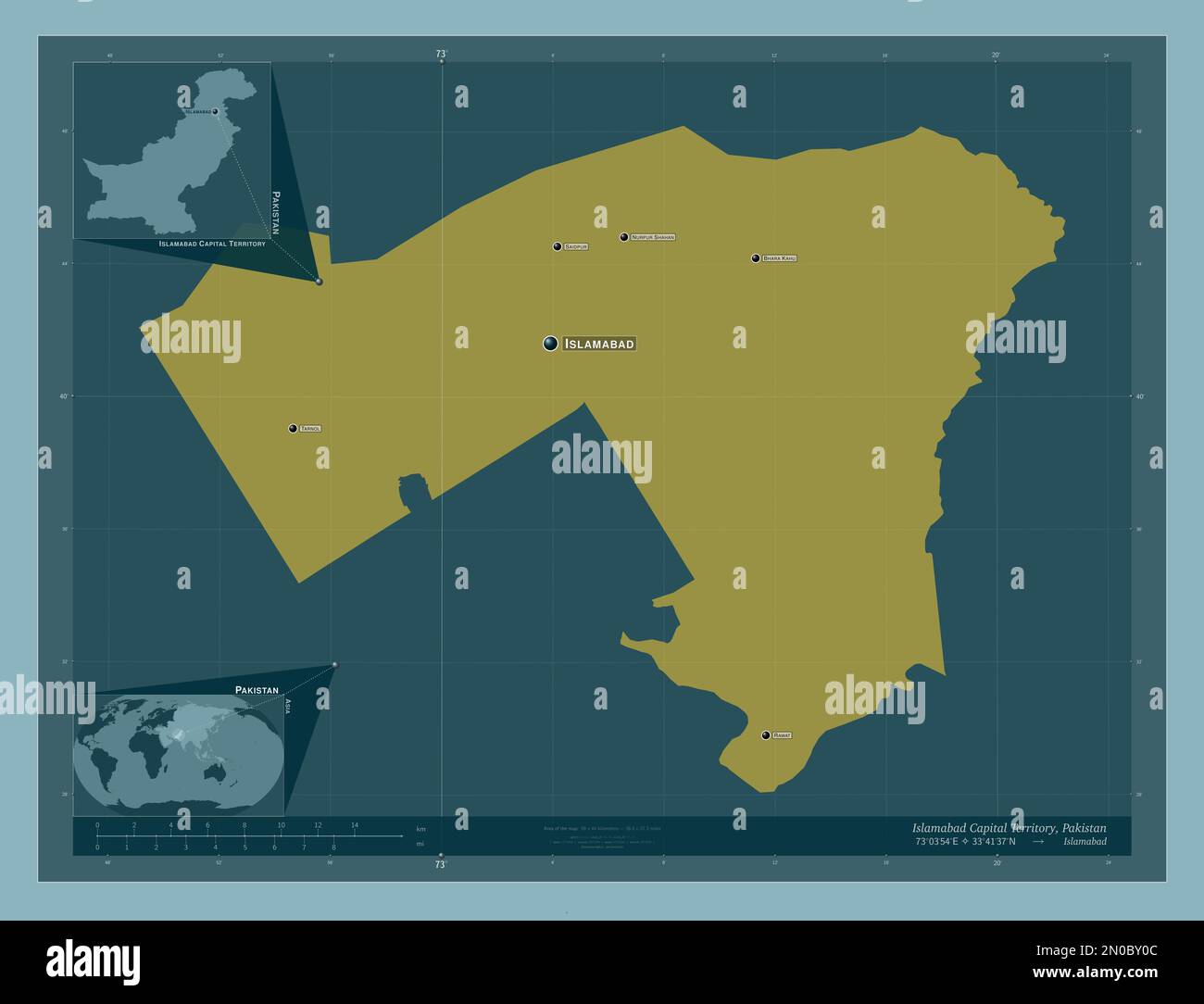Islamabad Capital Territory, capital territory of Pakistan. Solid color ...