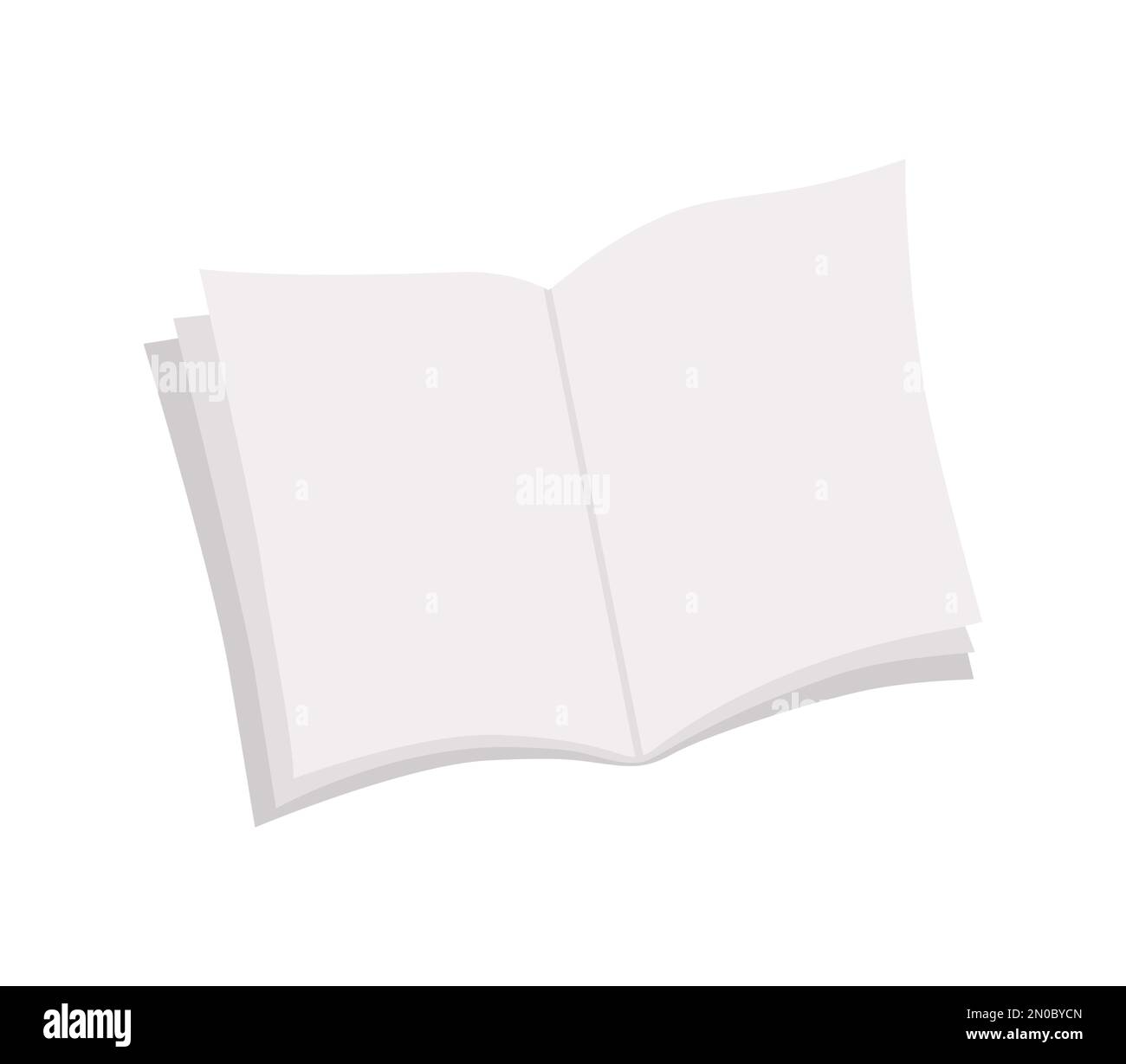 Vector opened notebook. Back to school educational clipart. Cute flat ...