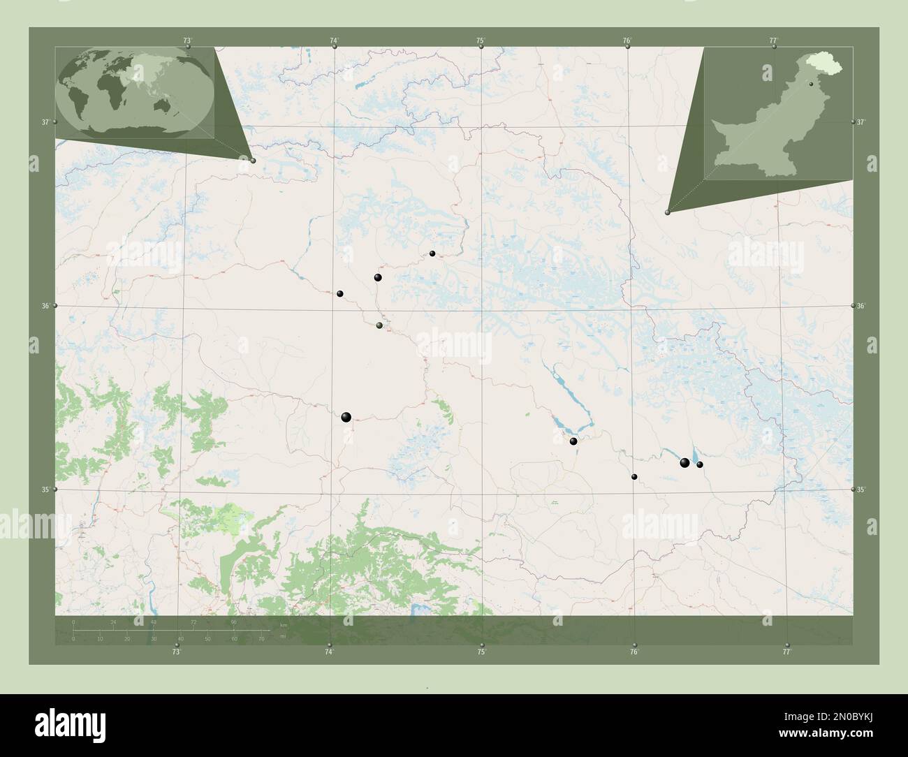 Gilgit-Baltistan, centrally administered area of Pakistan. Open Street ...