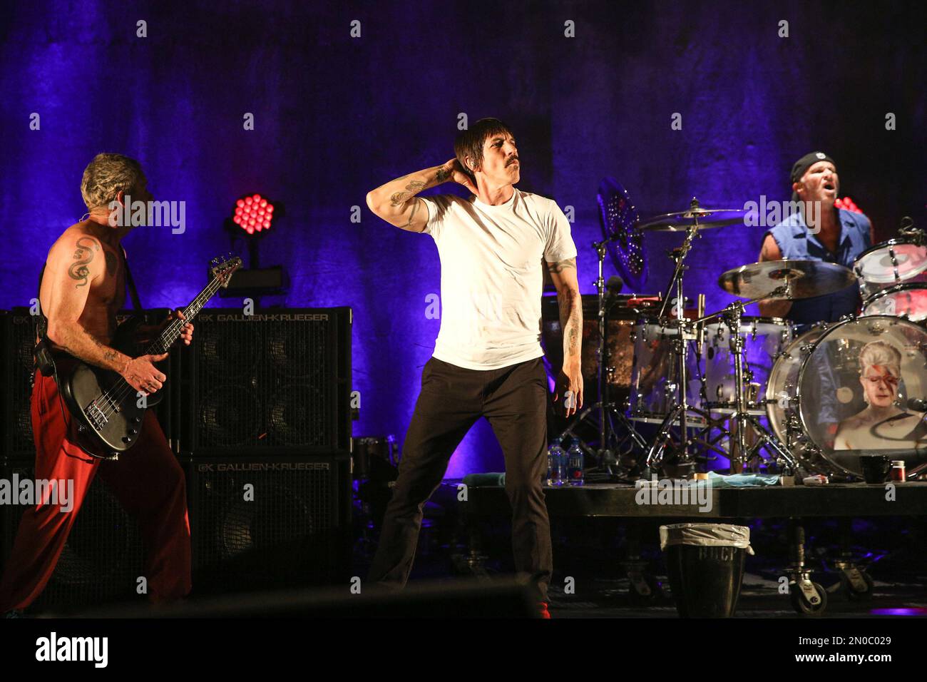 Flea, from left, Anthony Kiedis and Chad Smith of the Red Hot Chili ...