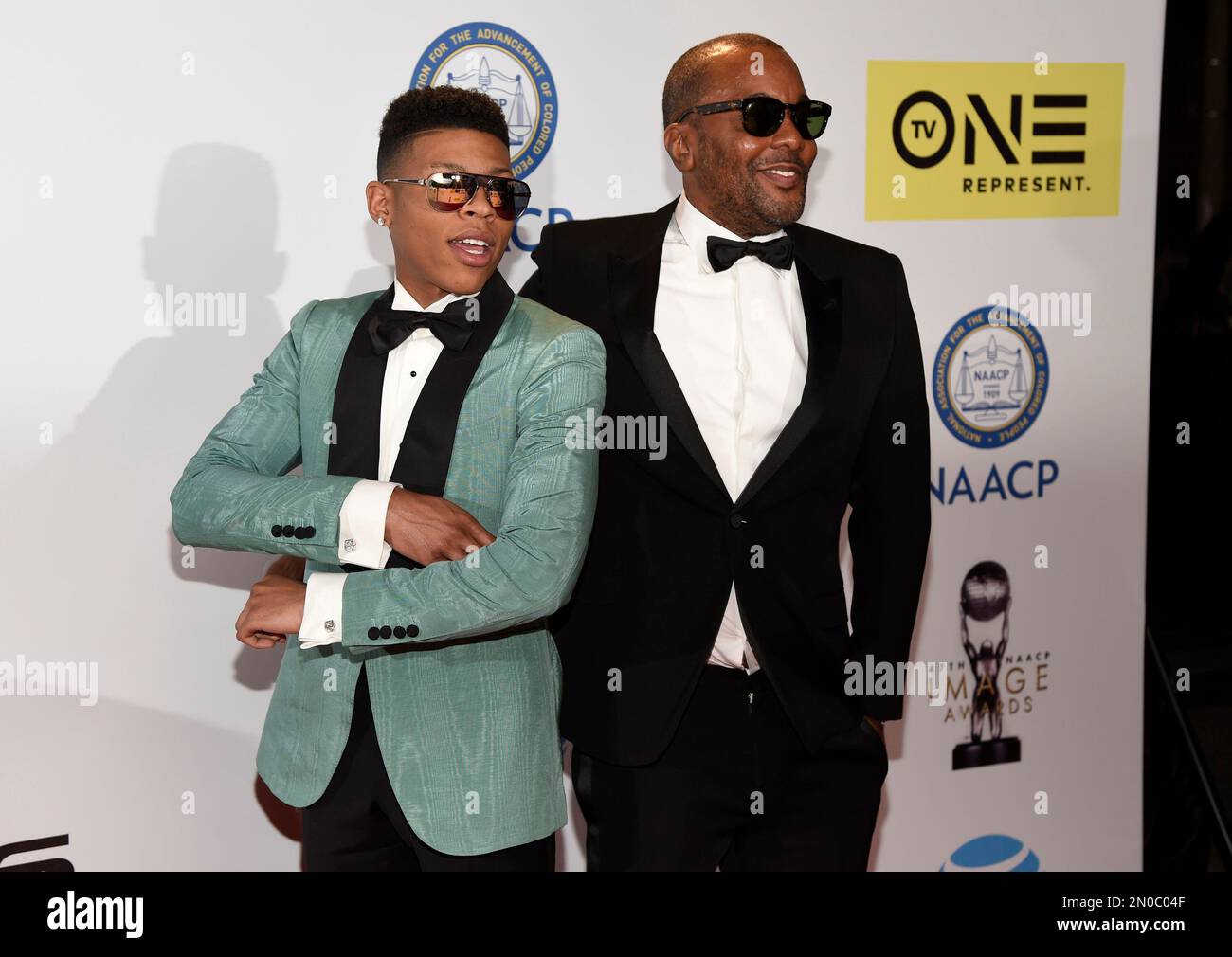 Bryshere Y. Gray, left, and Lee Daniels arrive at the 47th NAACP Image ...