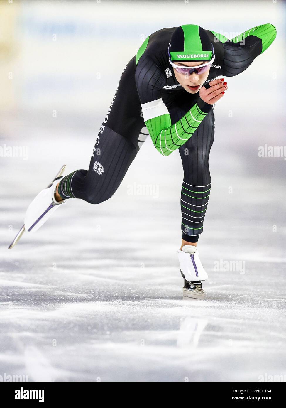 HERENVEEN - Femke Kok in action on the 1000 meters during the third day ...