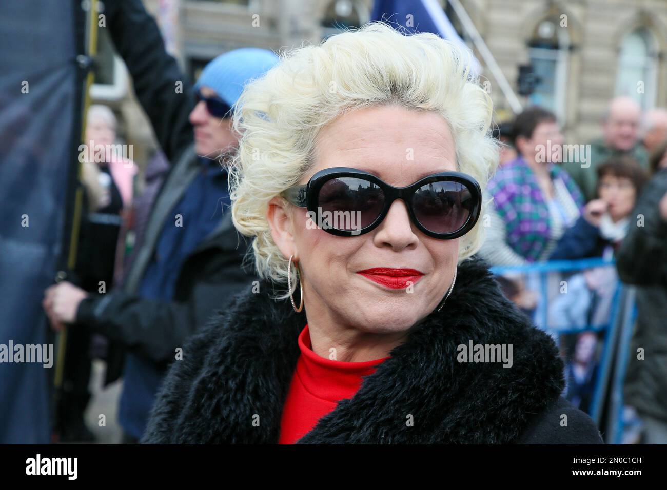 Glasgow, UK. 5th Feb, 2023. Several hundred people turned out in George ...