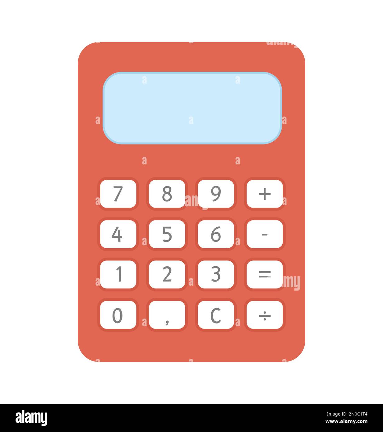 Vector calculator icon. Back to school educational clipart. Cute flat ...