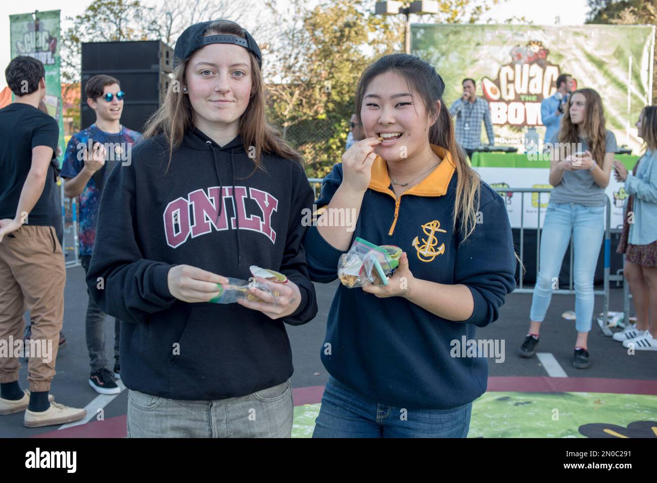 IMAGE DISTRIBUTED FOR SABRA - Fans snack on Sabra Guacamole during a ...