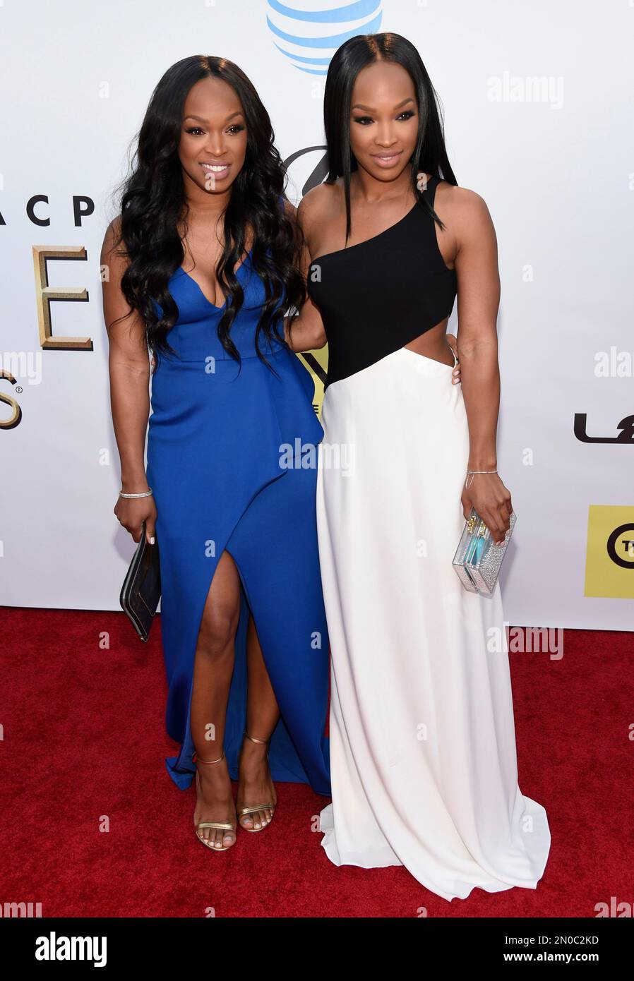 Khadijah Haqq, left, and Malika Haqq arrive at the 47th NAACP Image ...