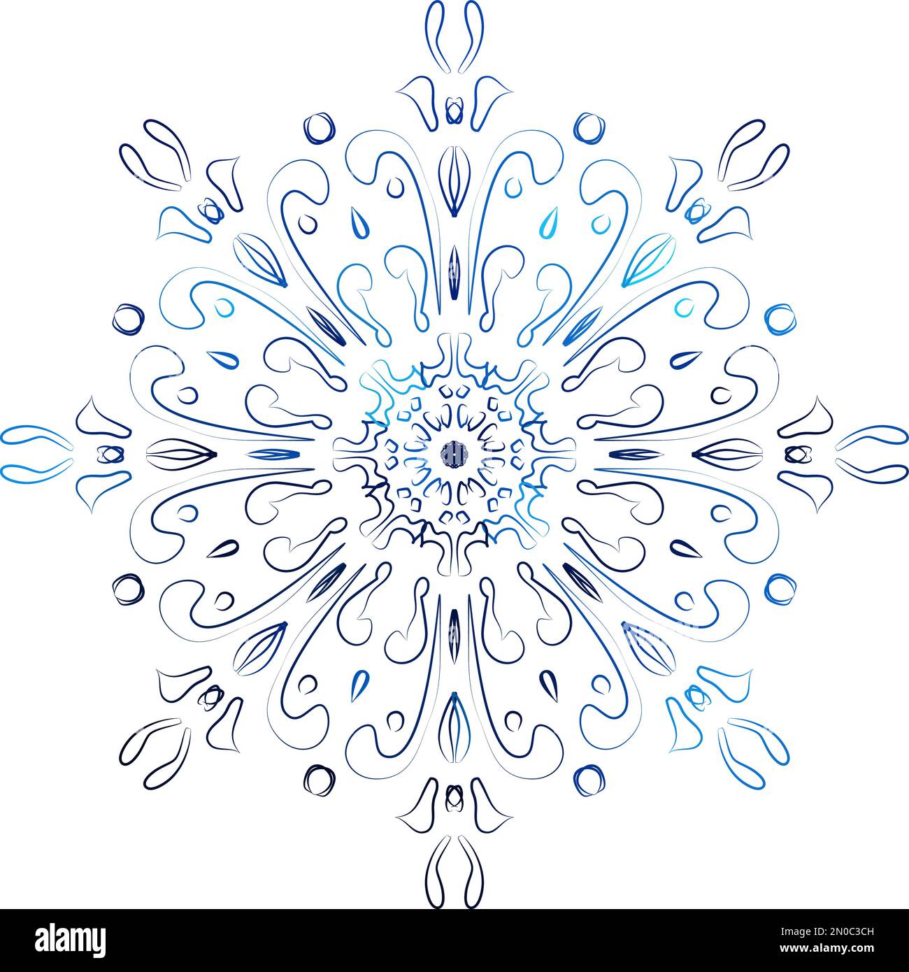 Stylized snowflake hi-res stock photography and images - Alamy