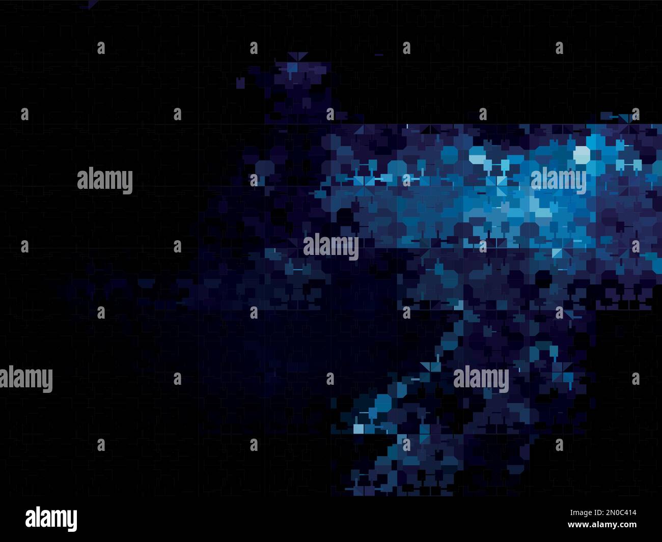 blue perspective dotted background design Stock Vector Image & Art - Alamy