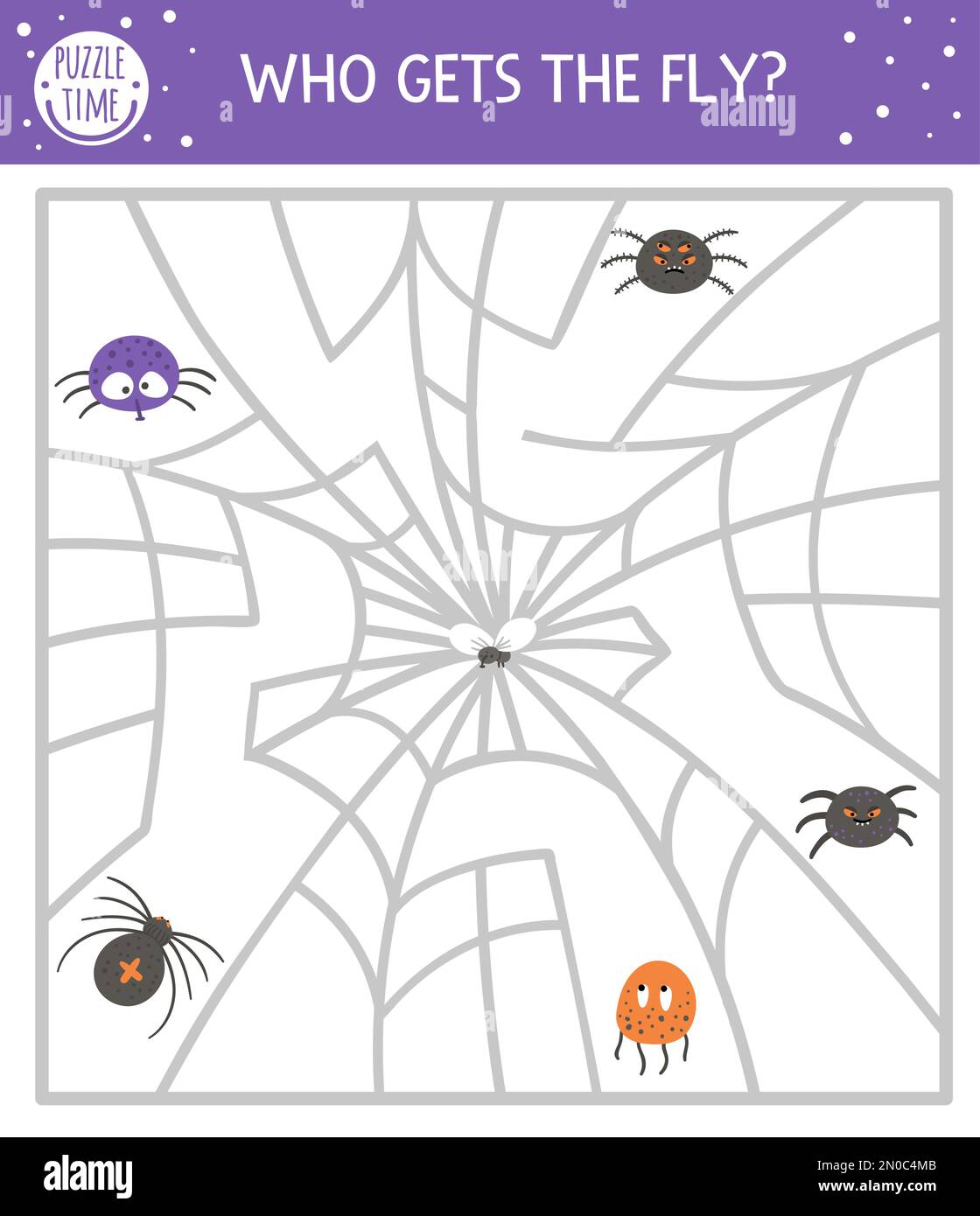 Halloween maze for children. Autumn preschool printable educational ...