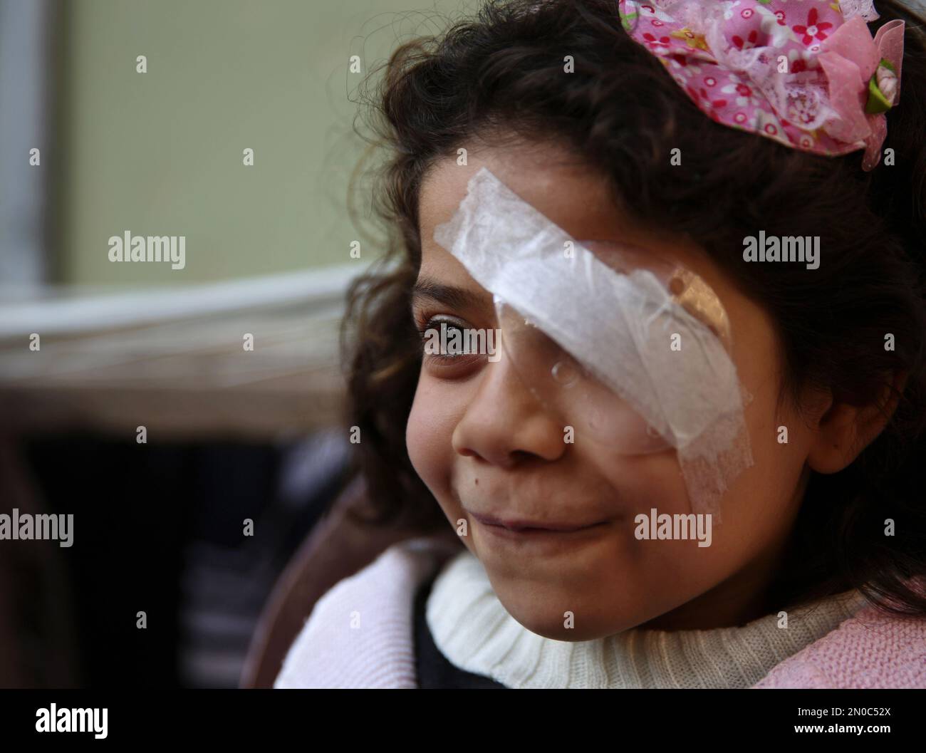 In this Tuesday, Feb. 2, 2016 photo, Syrian refugee Falak al Hourani, 7 ...