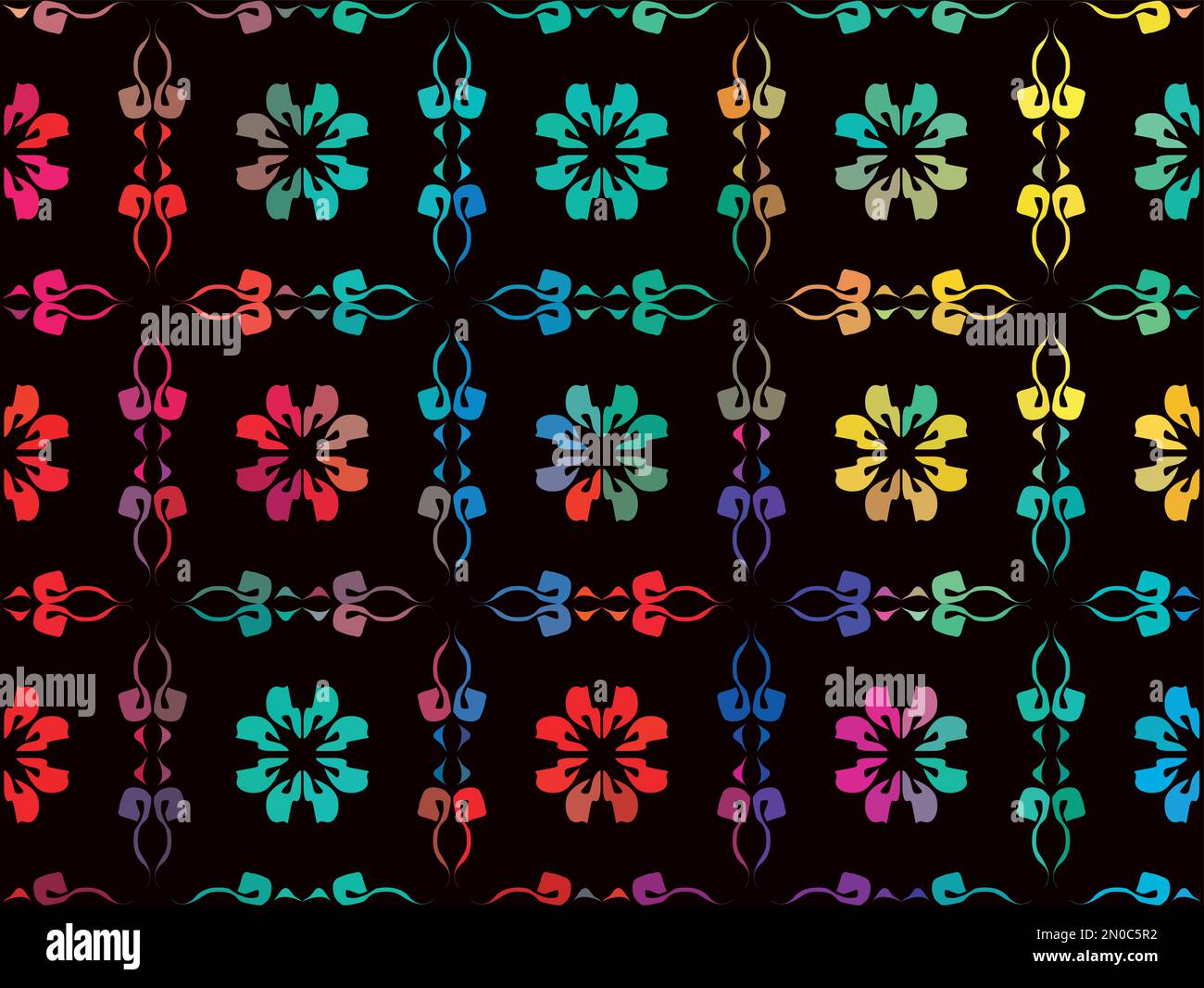 Colorful wildflowers Stock Vector Images - Alamy