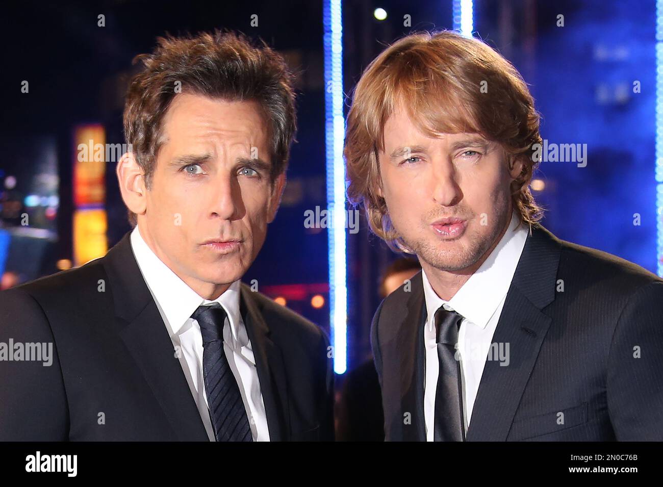 From left, actors Ben Stiller and Owen Wilson pose for photographers ...