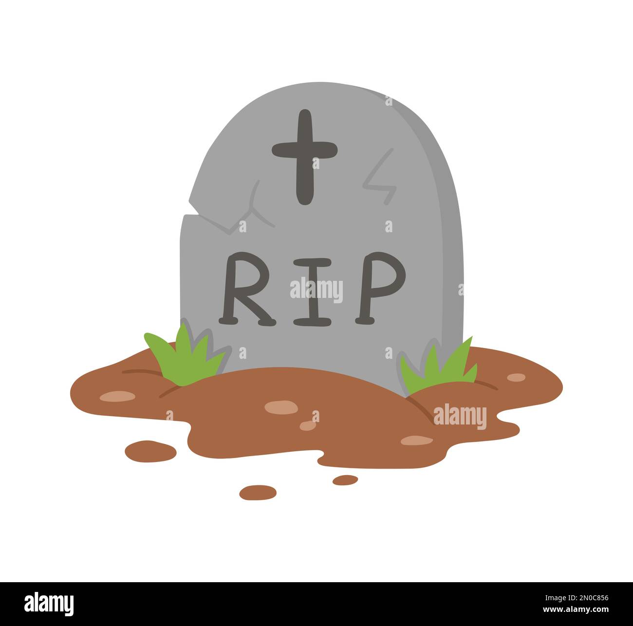 Vector tomb with RIP inscription. Halloween cemetery icon. Autumn all saints eve illustration ...