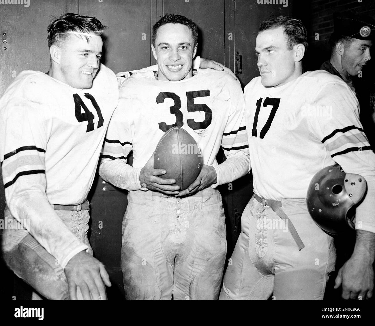 FILE - In this Nov. 20, 1946, file photo, Army's, from left, Glenn ...