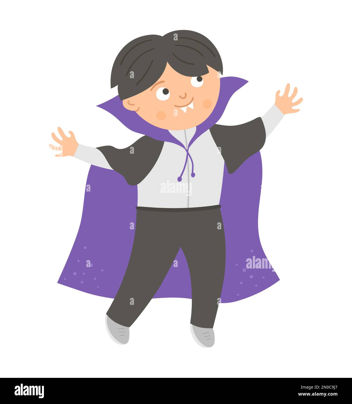 Boy dressed as dracula Stock Vector Images - Alamy