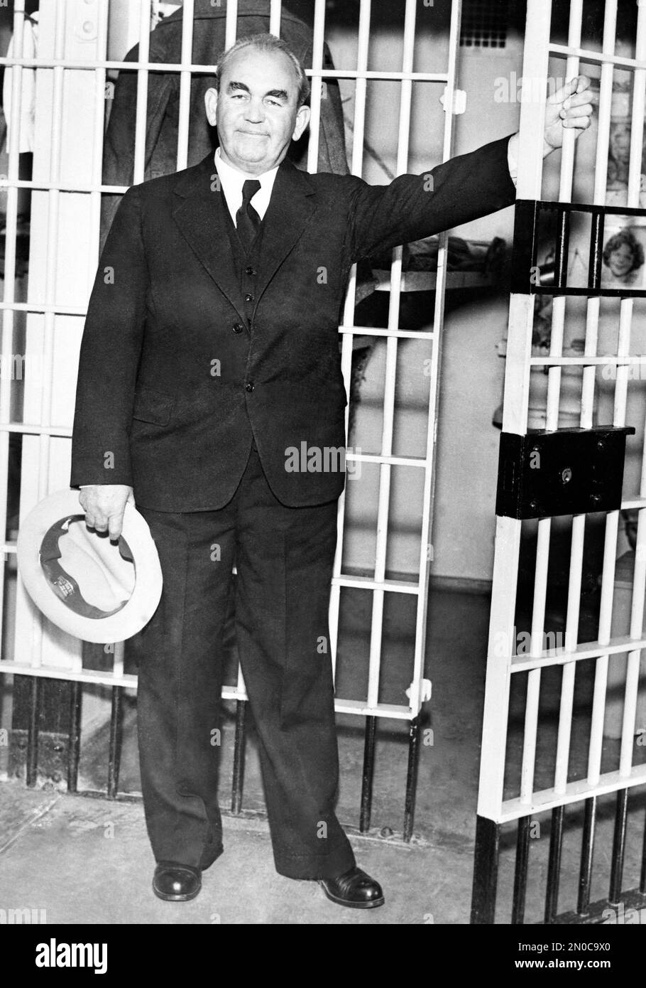 Tom Mooney, pictured at the door of his prison cell in California, on ...