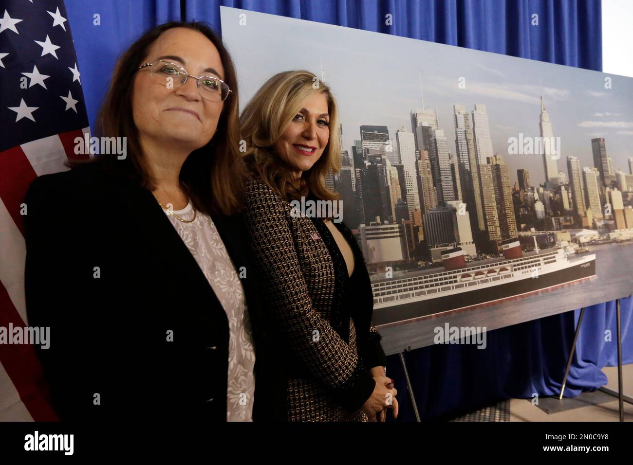 SS United States Conservancy Executive Director Susan Gibbs, left, and ...