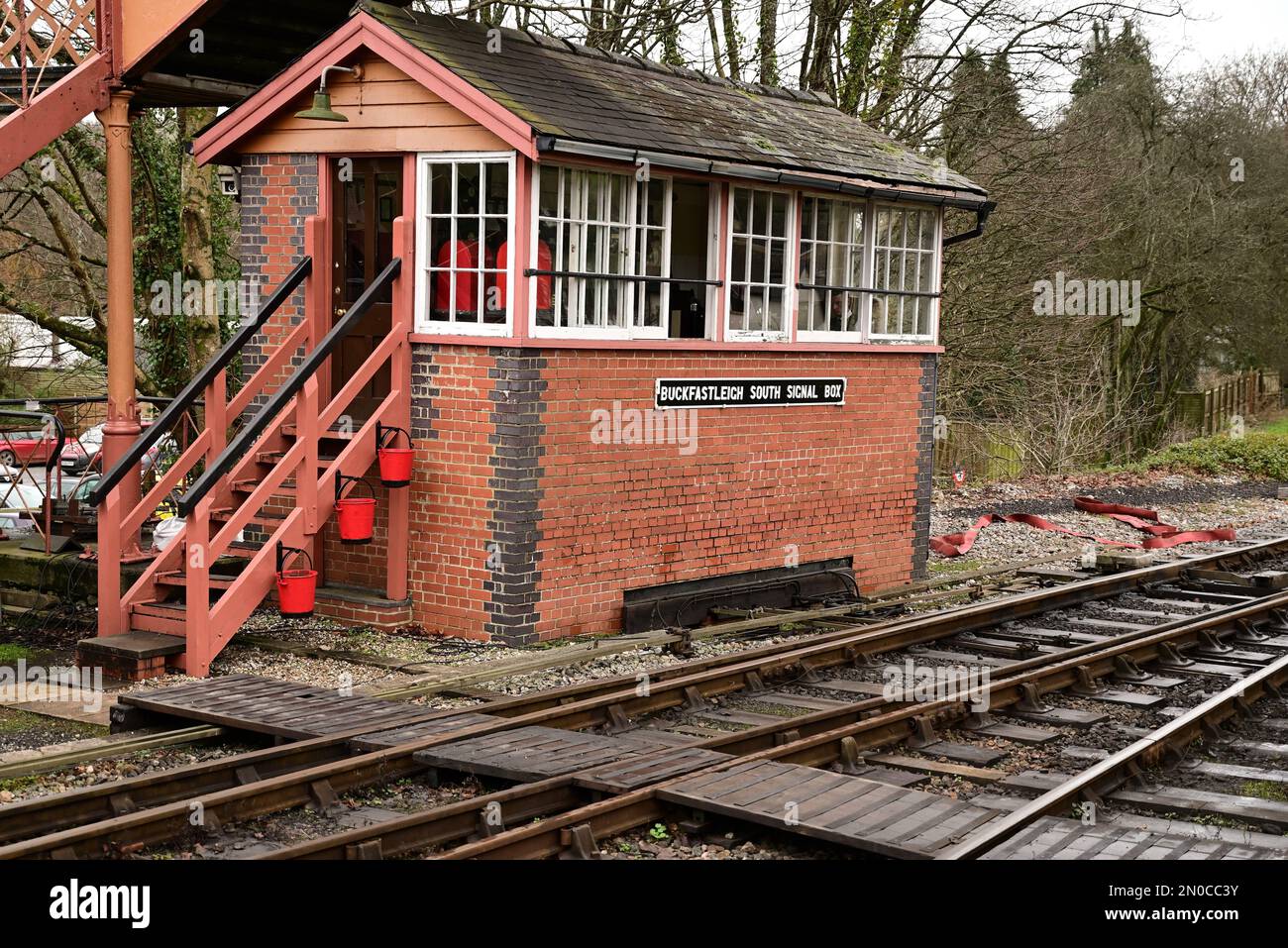 Buckfastleigh South signal box on the South Devon Railway Stock Photo ...