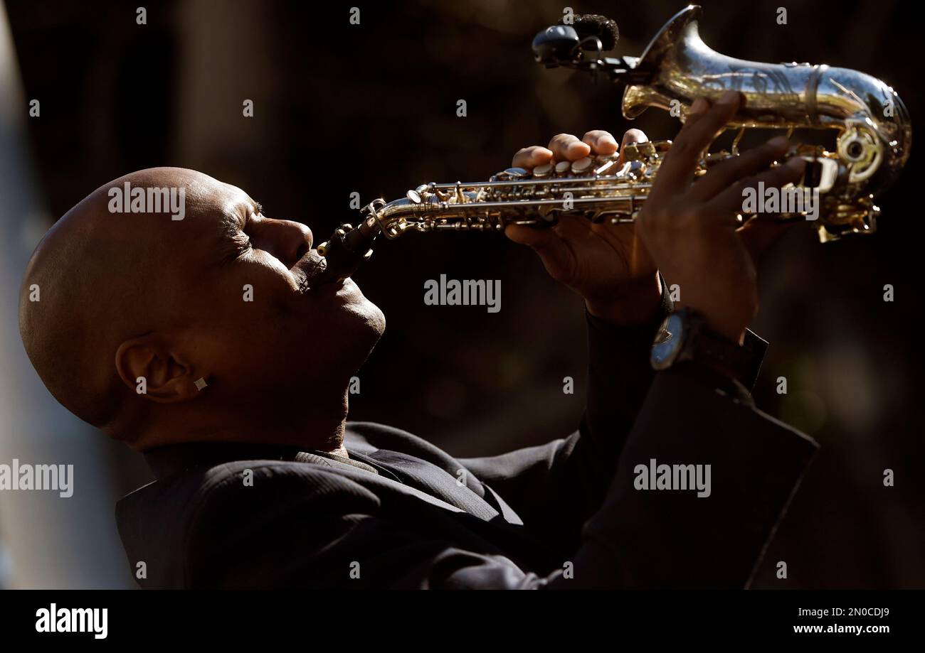 Saxophonist Mark Allen Felton performs a musical tribute to singer ...