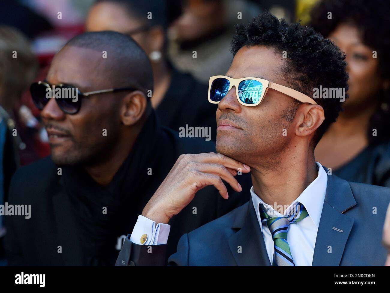 Singer Eric Benet watches the opening ceremonies of the African ...