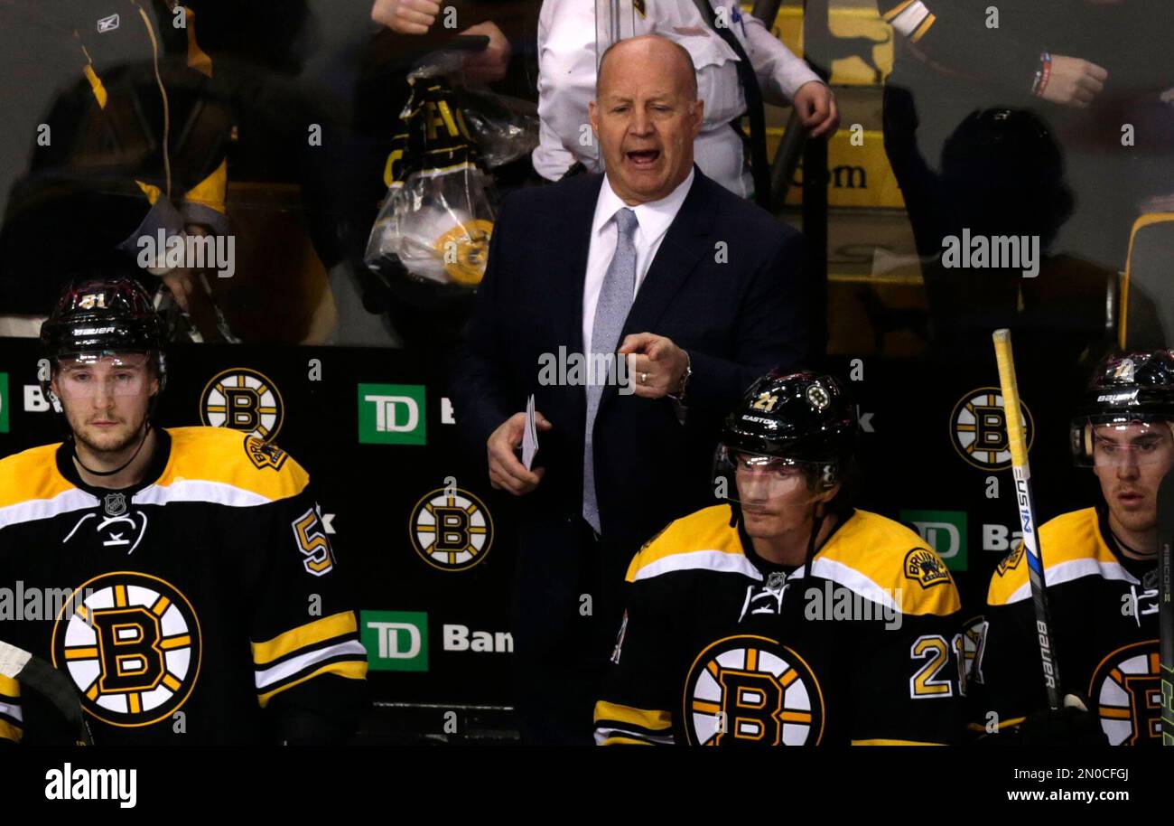 Boston Bruins head coach Claude Julien during the overtime of an NHL ...