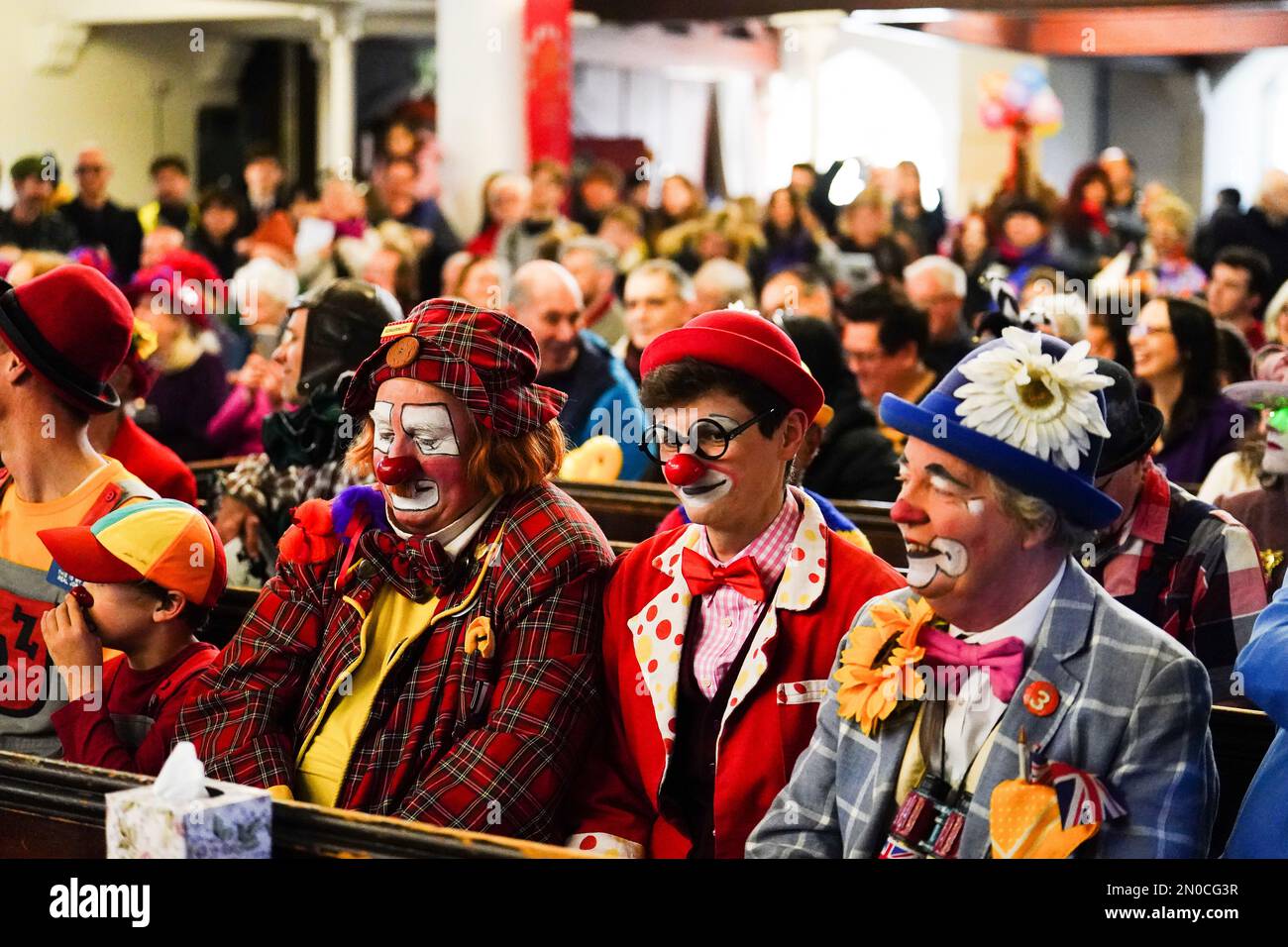 Clowns during the Clowns International annual Joseph Grimaldi memorial ...