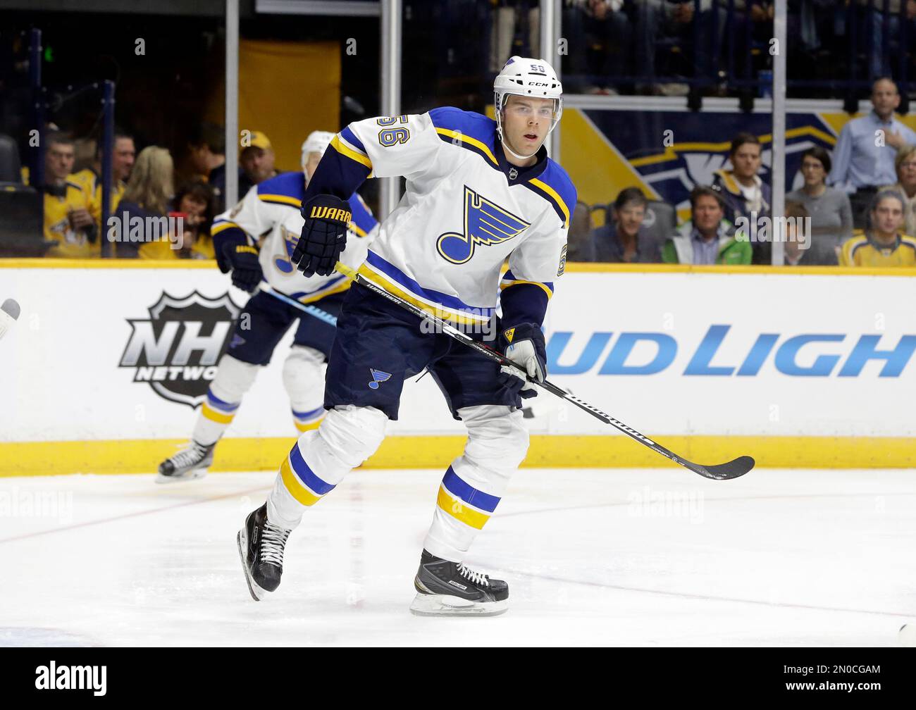 St. Louis Blues left wing Magnus Paajarvi (56), of Sweden, plays ...