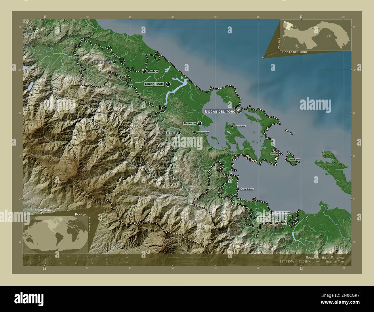 Panama map panama oeste hi-res stock photography and images - Alamy