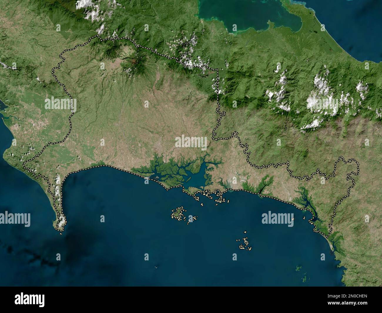 Chiriqui, province of Panama. High resolution satellite map Stock Photo ...