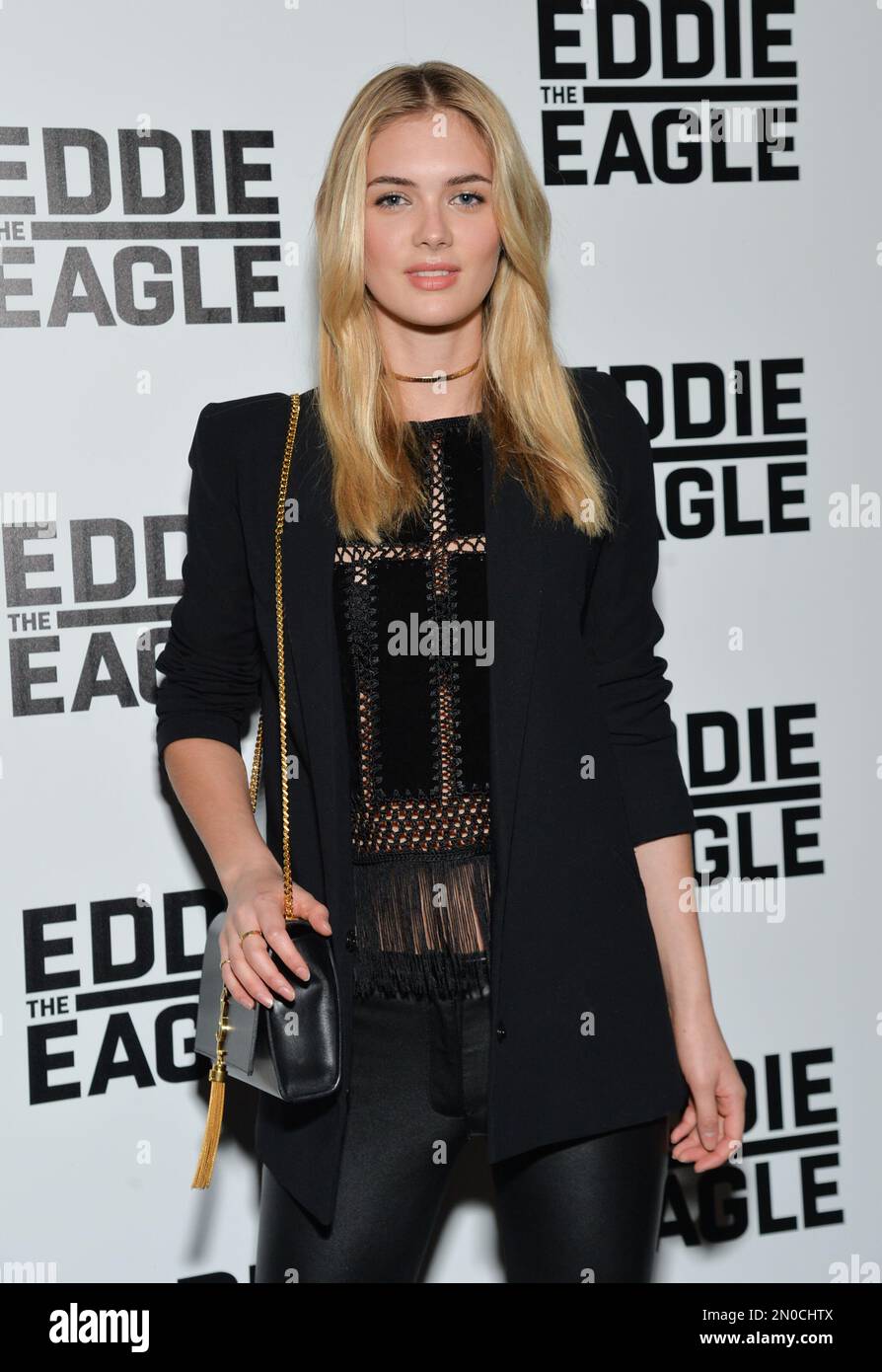Model Megan Williams attends a special screening of "Eddie the Eagle ...