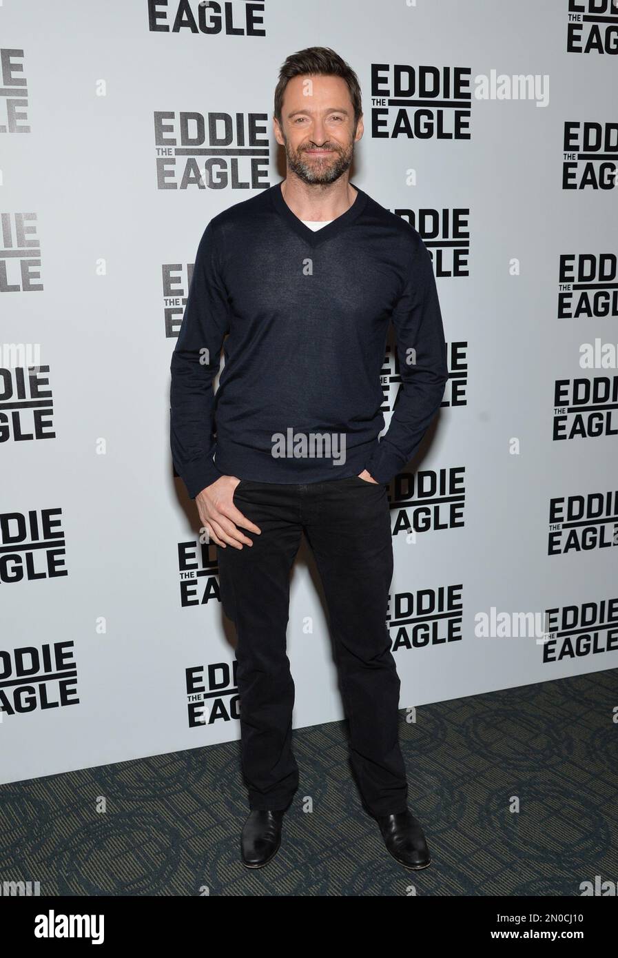 Actor Hugh Jackman attends a special screening of "Eddie the Eagle" at ...