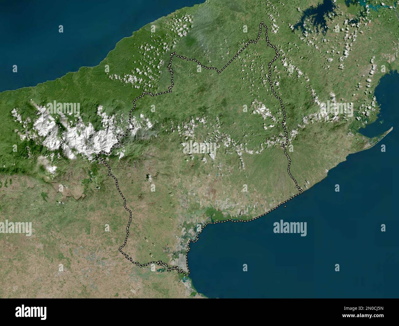 Cocle, province of Panama. High resolution satellite map Stock Photo ...