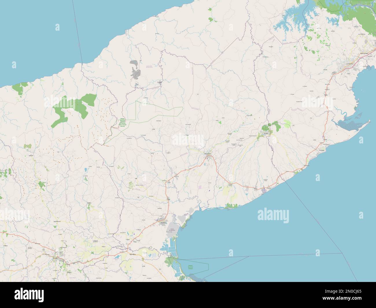 Cocle, province of Panama. Open Street Map Stock Photo - Alamy