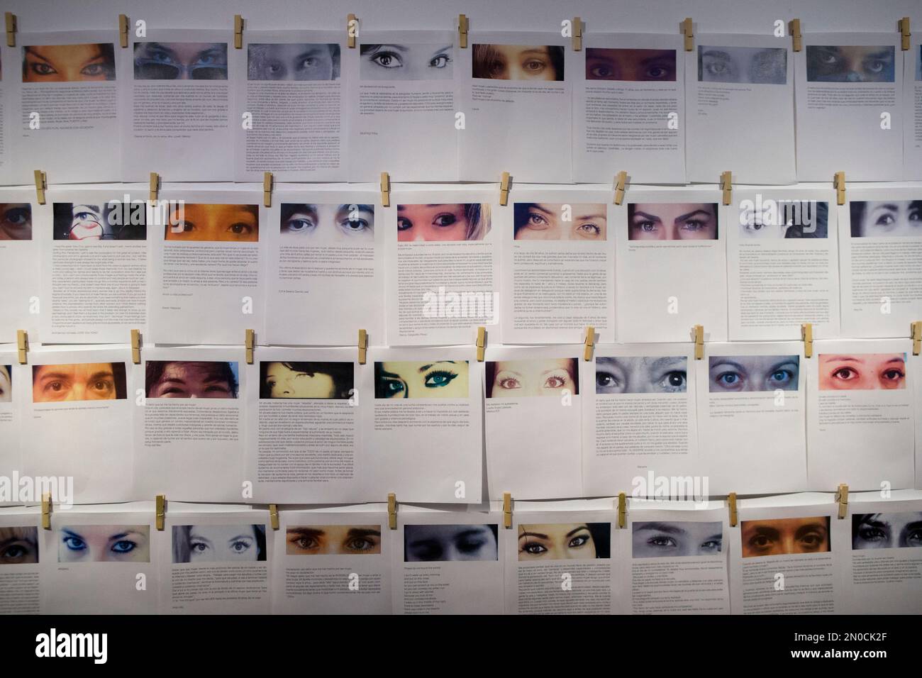 Yoko Ono's installation "Arising" is seen on display inside the Museum of Memory and Tolerance ...