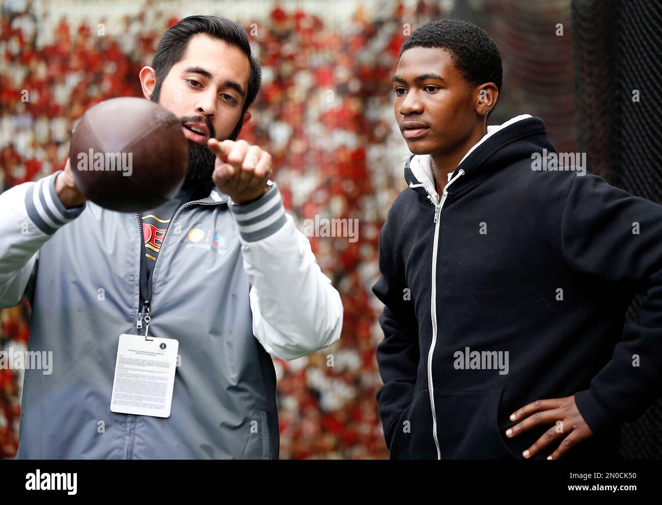 IMAGE DISTRIBUTED FOR CHEVRON - Josiah Rodriguez, left, educator at the ...