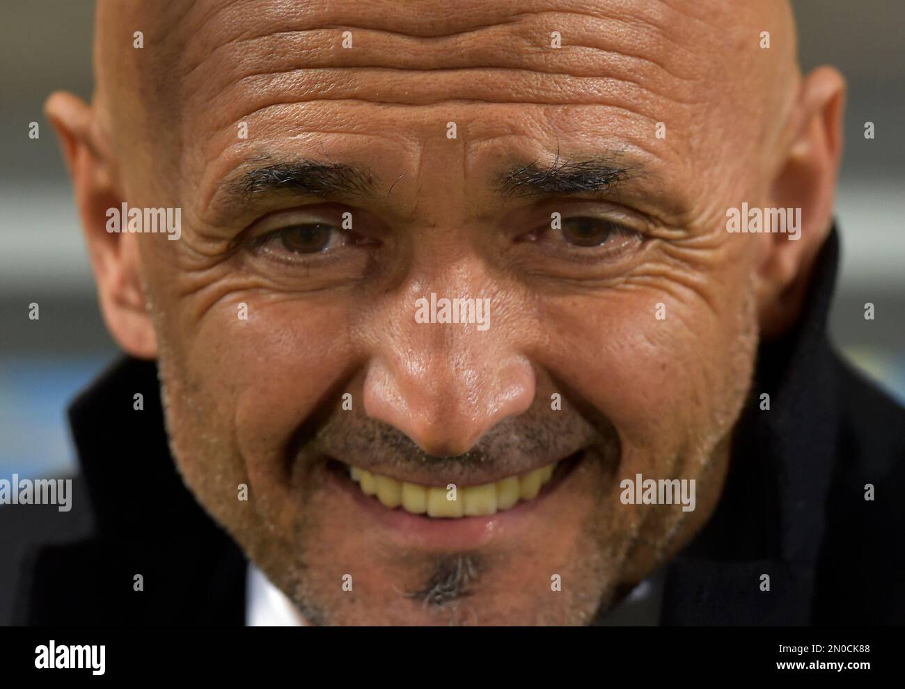 Roma coach Luciano Spalletti smiles before a serie A soccer match ...