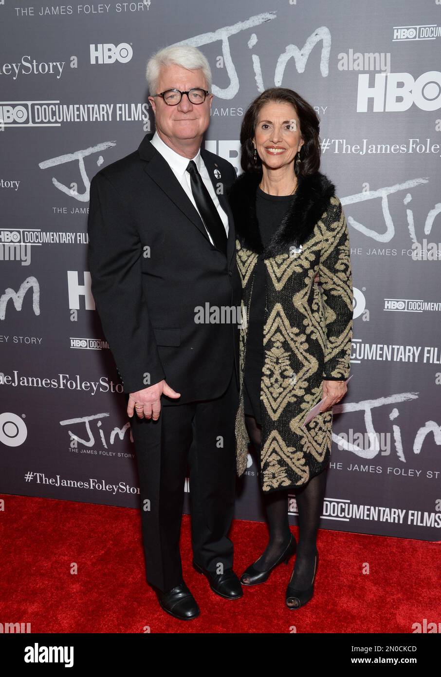 James Foley's parents John and Diane Foley attend the special screening ...