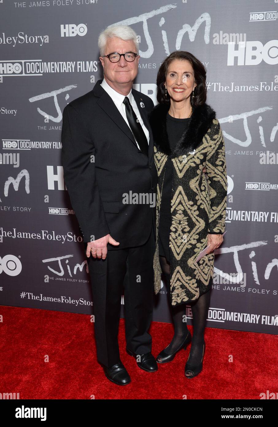 James Foley's parents John and Diane Foley attend the special screening ...