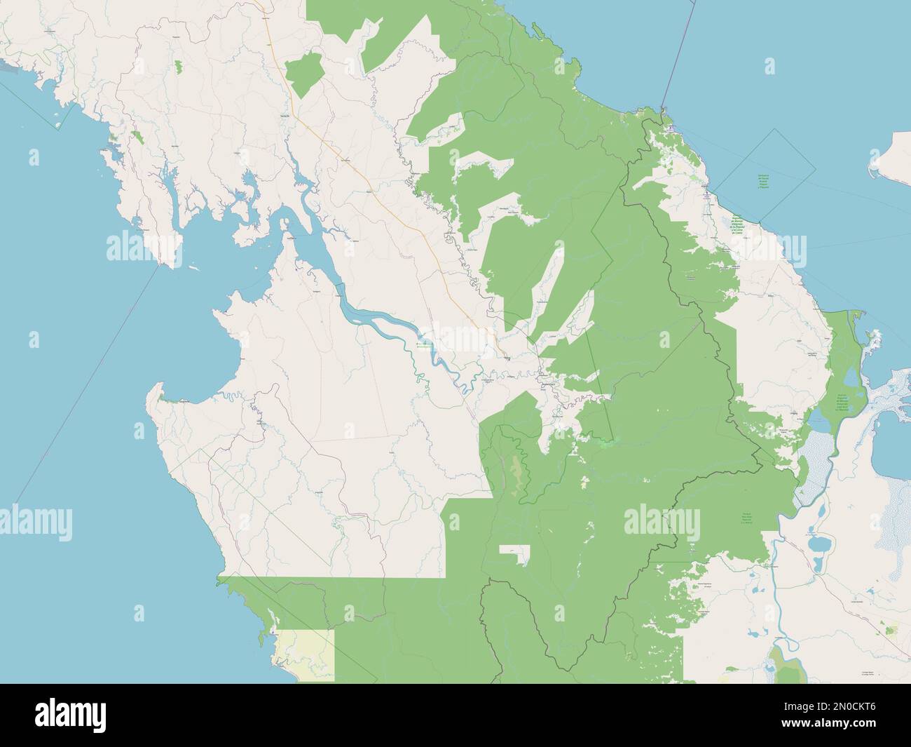 Embera, indigenous territory of Panama. Open Street Map Stock Photo - Alamy