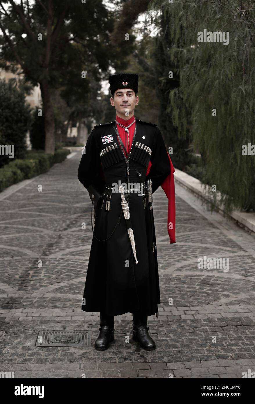 In this Monday, Jan. 11, 2016 photo, 33 year-old Circassian guard ...
