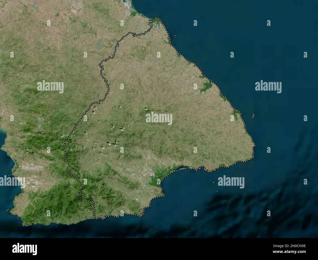 Los Santos, province of Panama. High resolution satellite map Stock ...