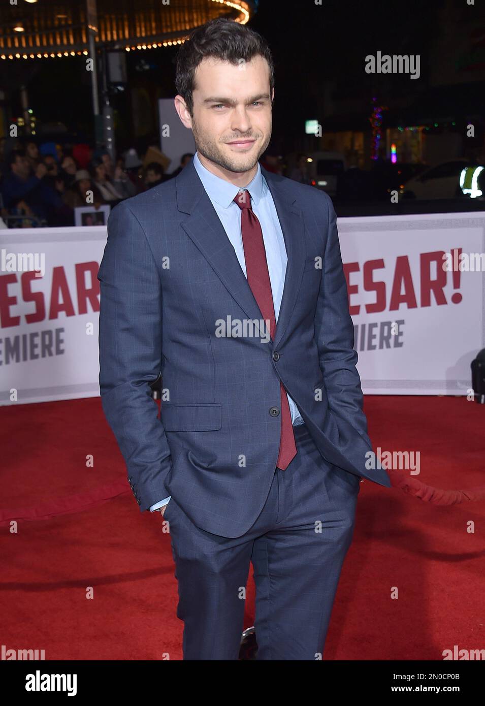 Alden Ehrenreich arrives at the world premiere of "Hail, Caesar!" at ...
